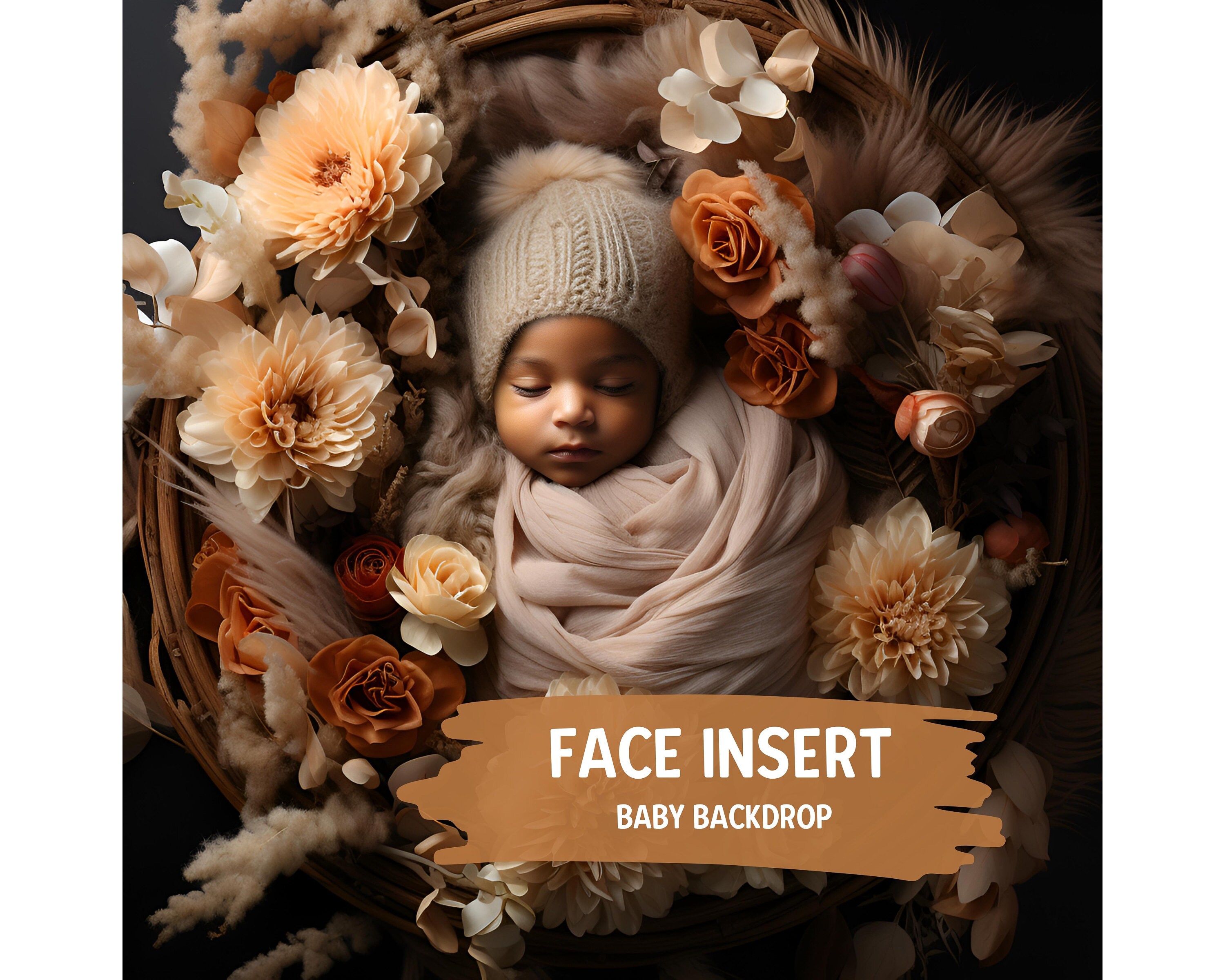Newborn Face Insert Digital Backdrops, Photoshop Composite Digital ...