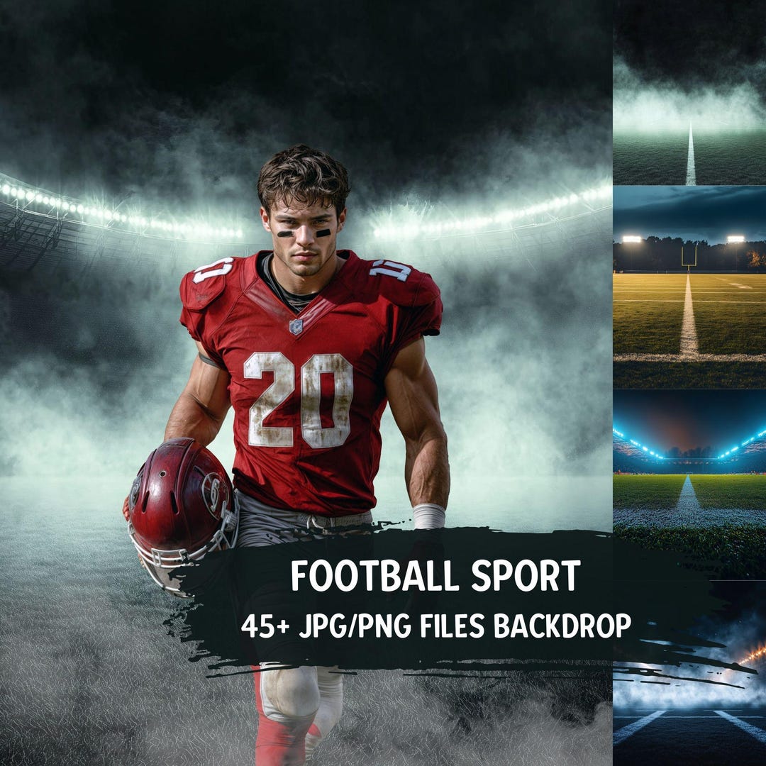 Sport Custom Football Overlay and Photography Backdrops | Senior ...