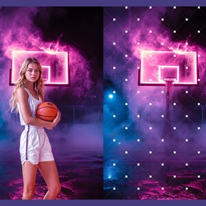 Basketball Digital Backdrop for Sports Photography School Basketball ...
