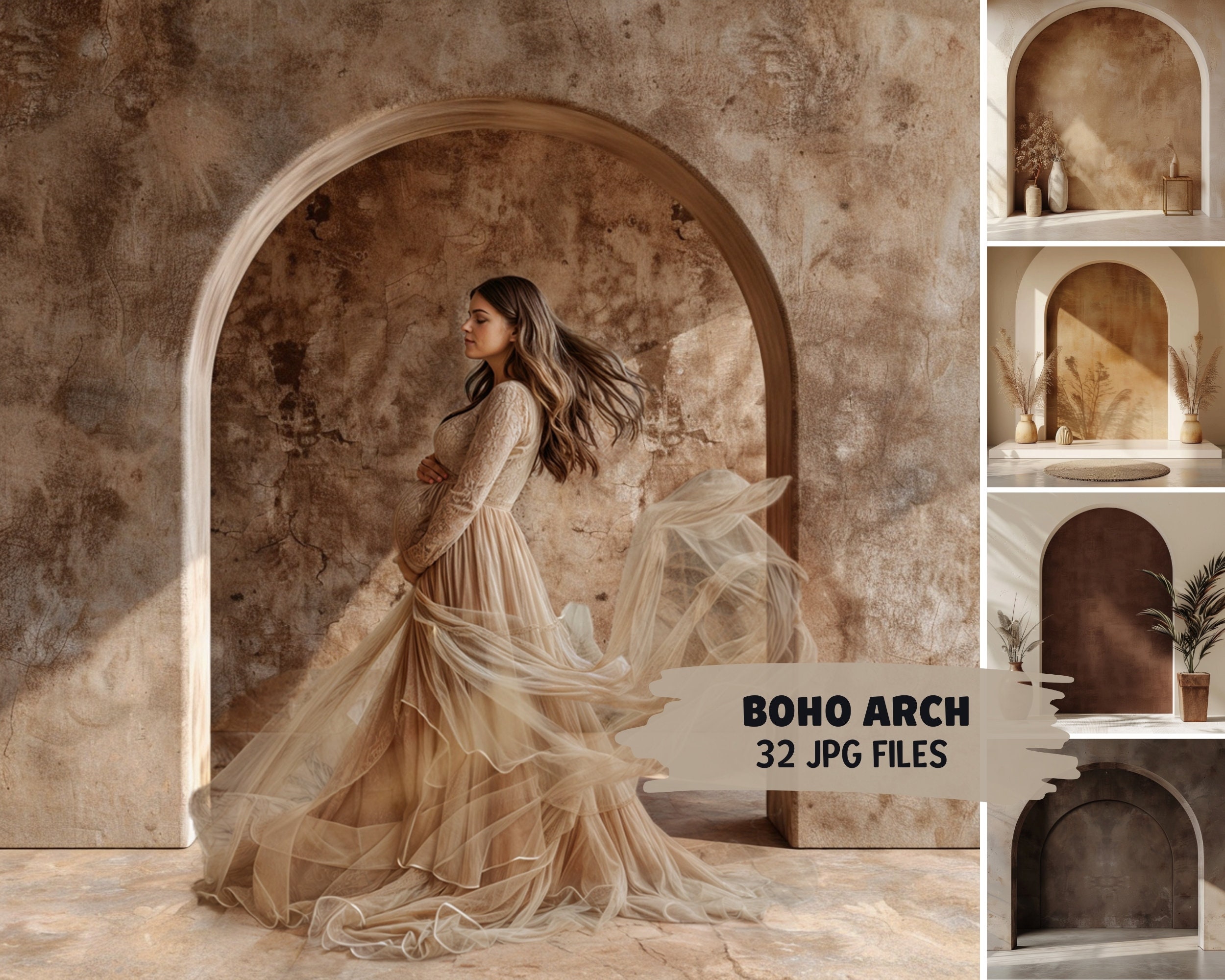 Minimal Arches Set Digital Backdrops, Maternity Backdrop Overlays ...