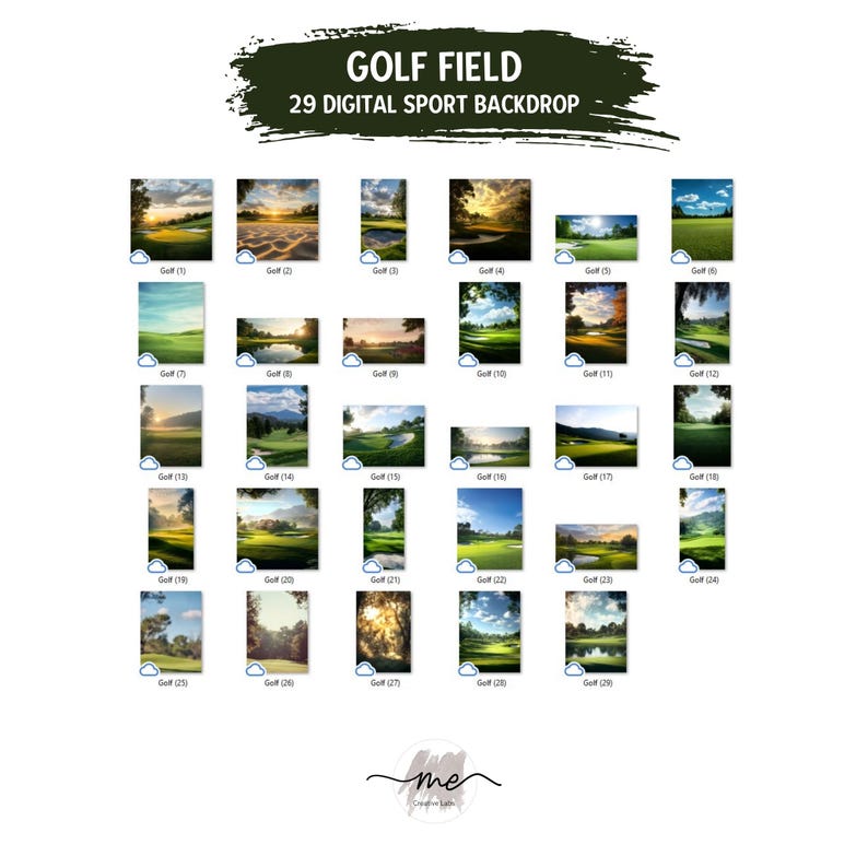 Sport Golf Photography Overlays and Backdrops, Golf Background, Digital ...