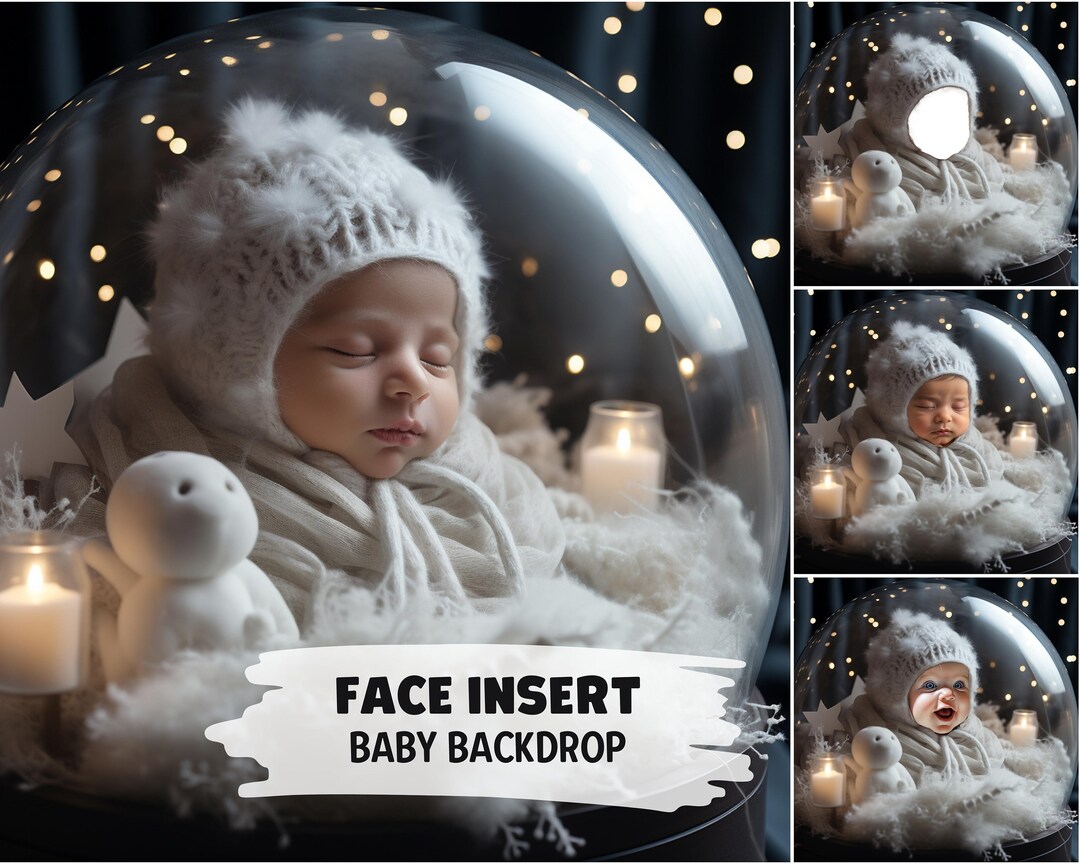 Crystal Sphere Newborn Backdrops Face Insert Digital, Photoshop ...