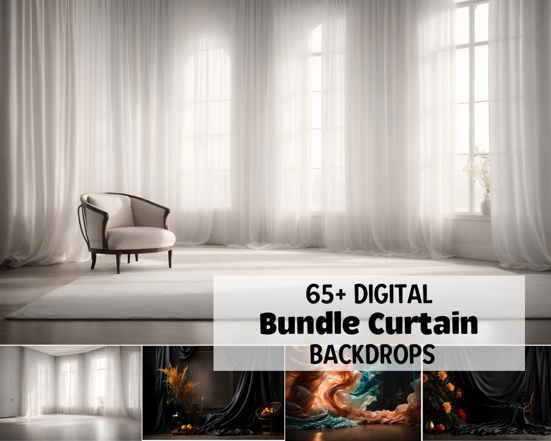 65+ Digital Bundle Curtain Backdrop, Breathtaking Dreamy Sheer Curtain ...