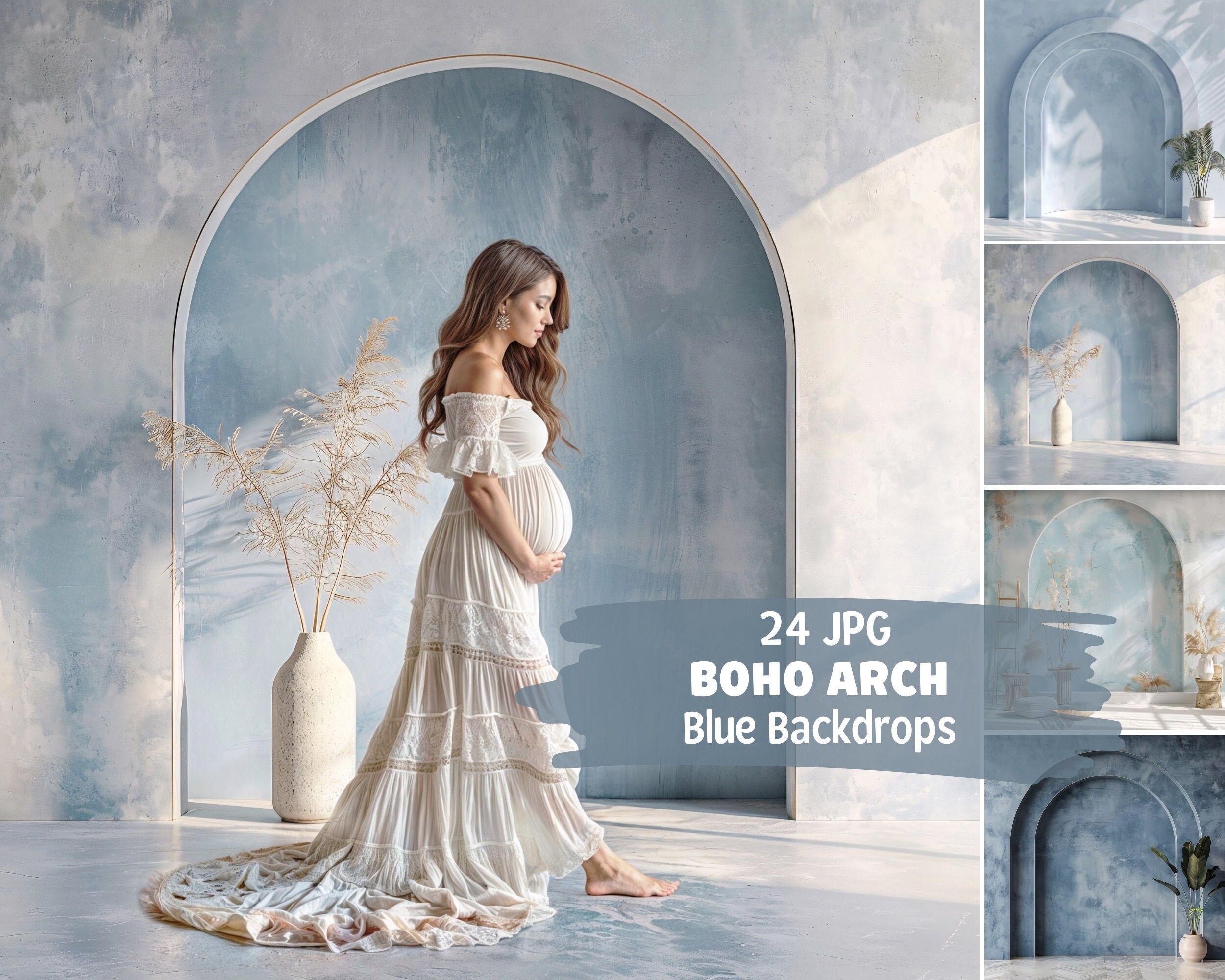 Minimal Arches Set Digital Backdrops, Maternity Backdrop Overlays ...