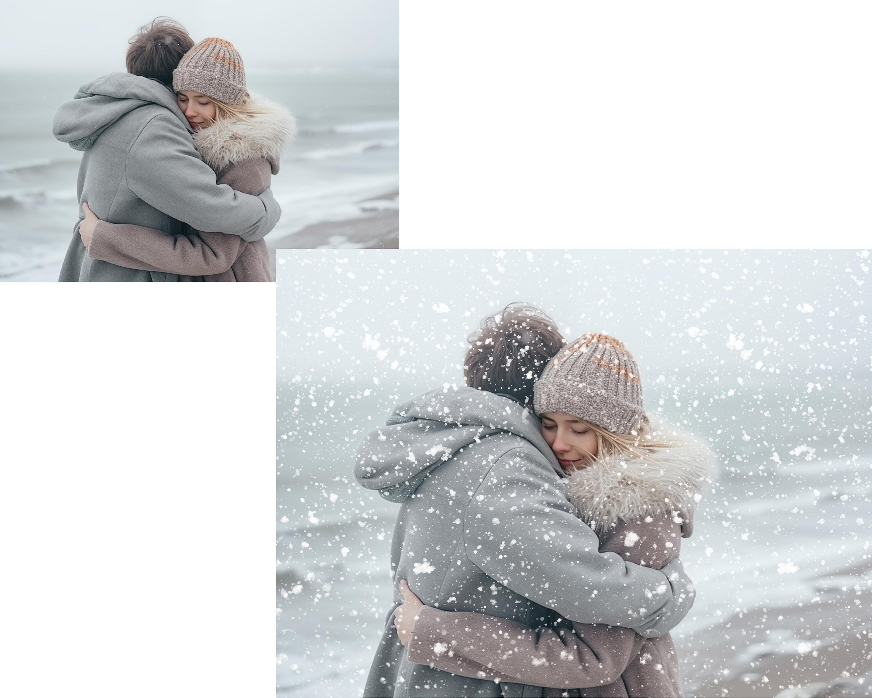 70 Realistic Falling Snow Photoshop Overlays, Christmas Snowflakes ...