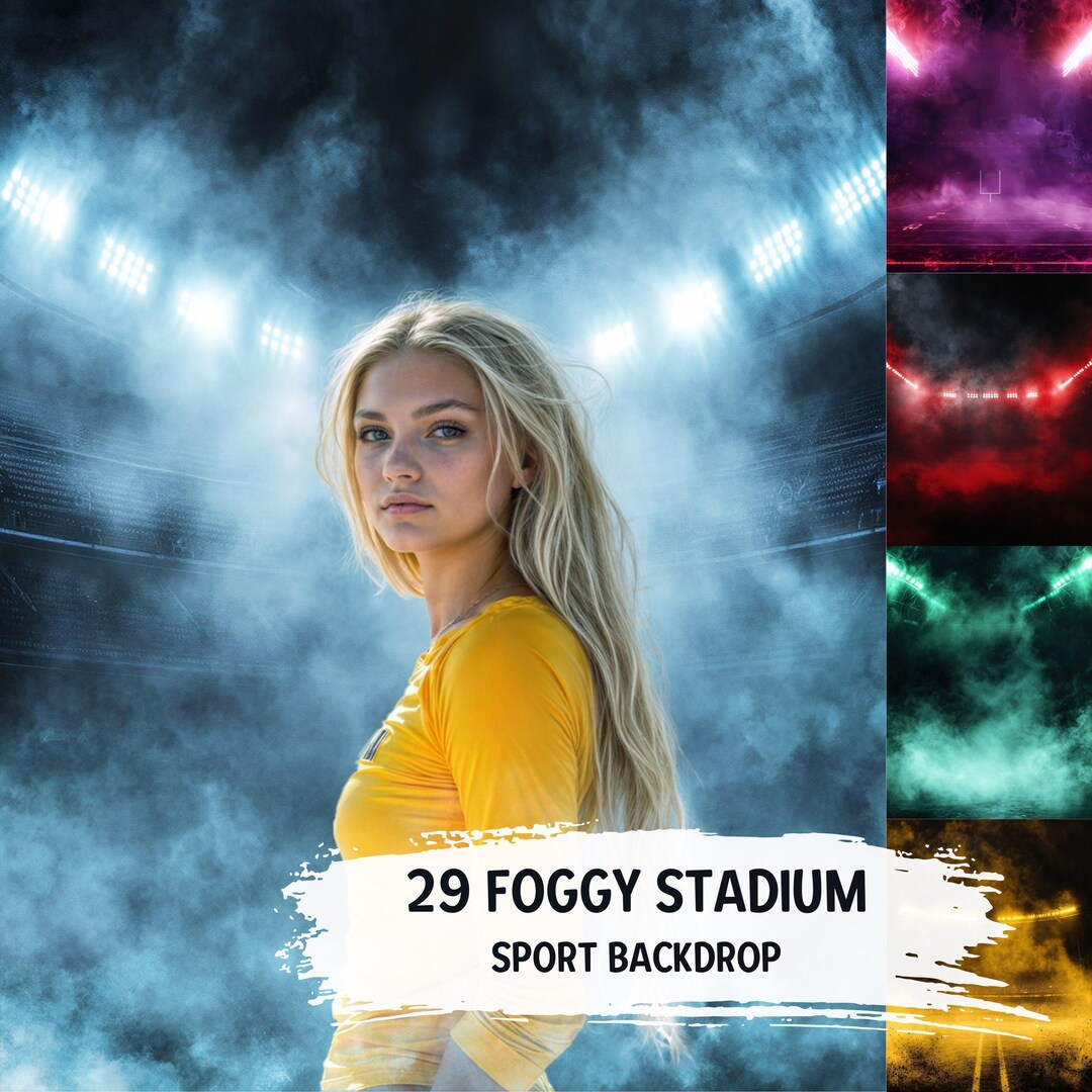 29 Fog & Smoke Sports Backgrounds | Stadium Fog Overlays Light ...