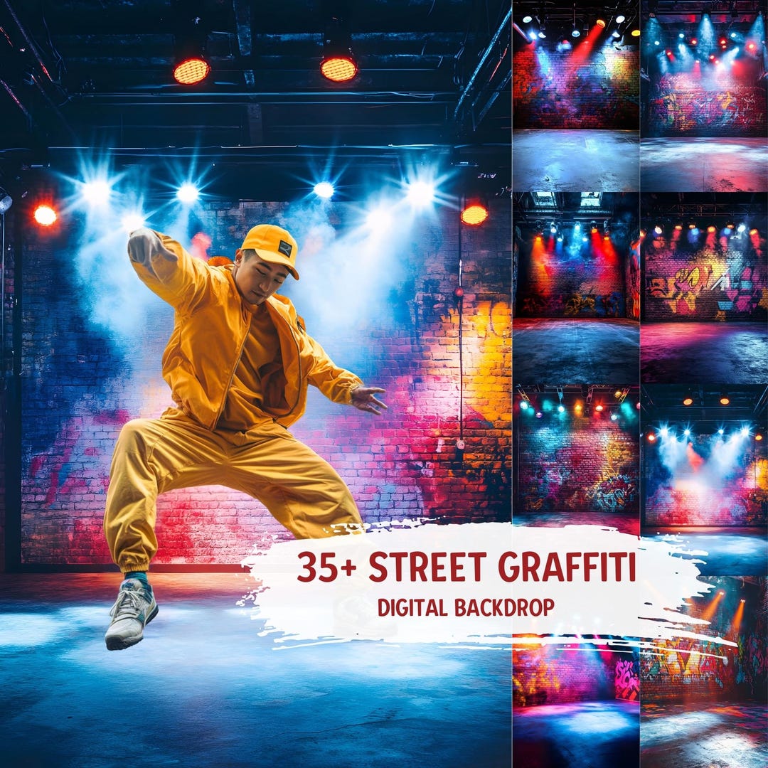 Street Graffiti and Sports Backgrounds | Digital Backdrop Spotlights ...