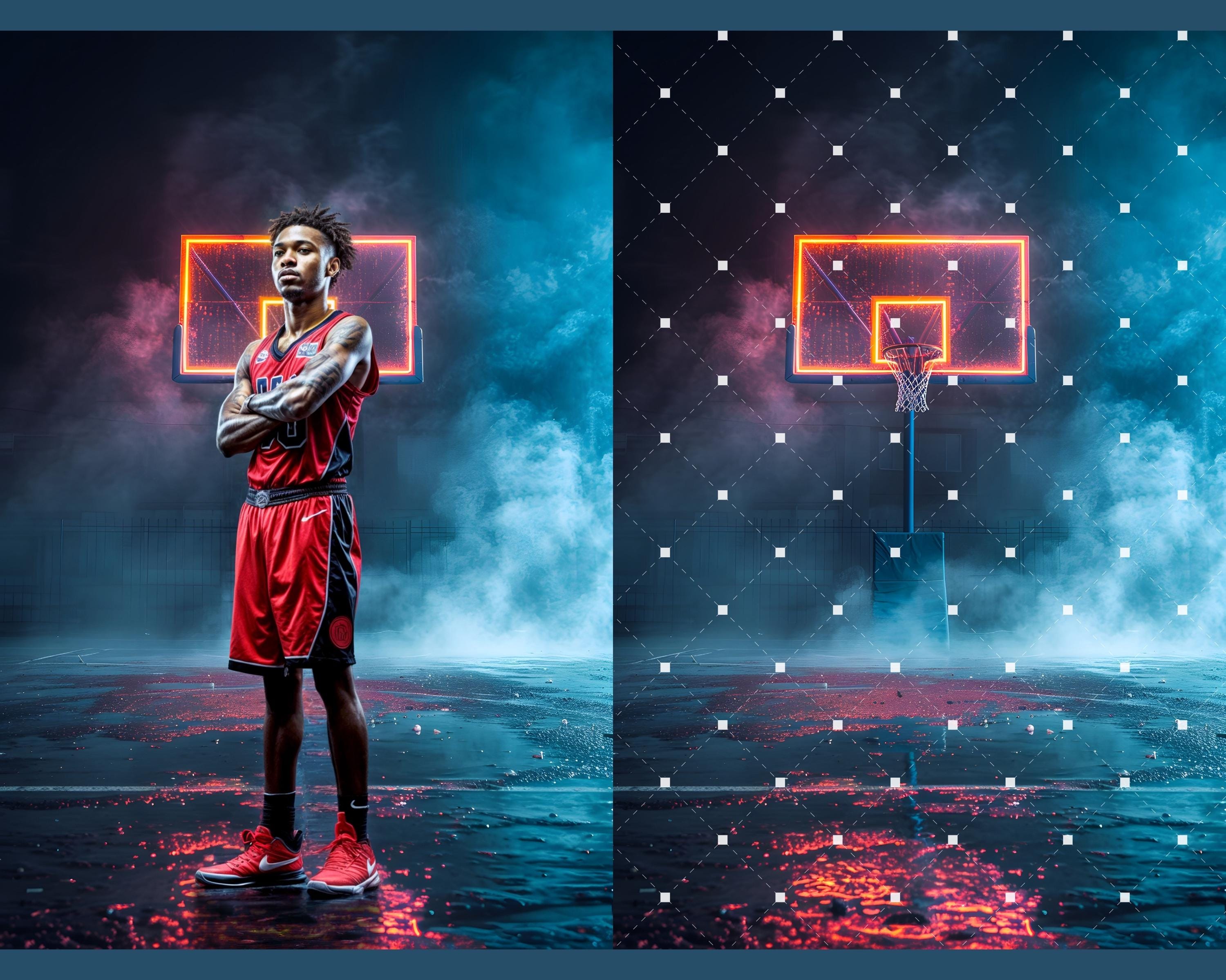 Basketball Digital Backdrop for Sports Photography School Basketball ...