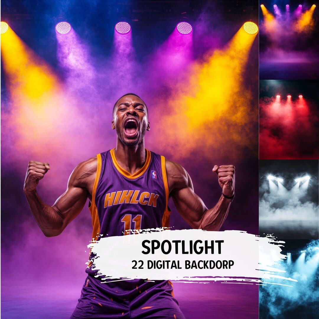 22 Stadium Lights Sports Backdrop Spotlight Overlays | Digital Baseball ...