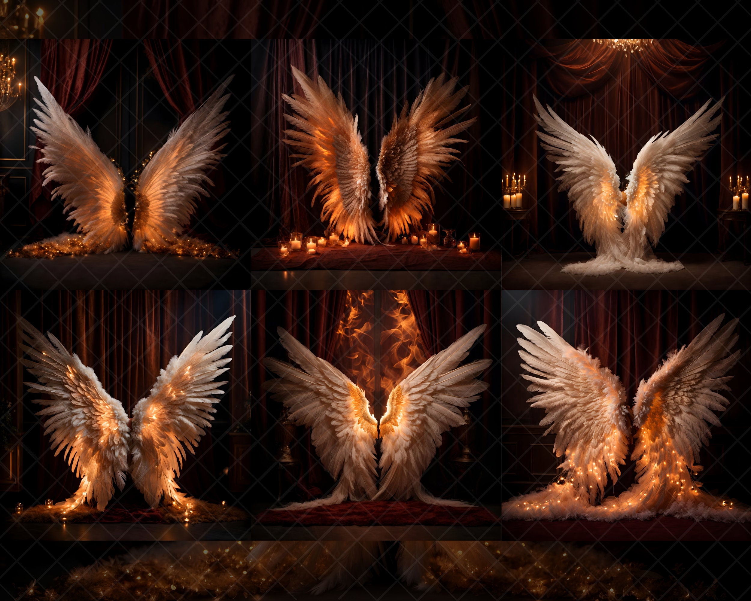 Wings Photography Digital Background, Photoshop Overlays Gift, Ethereal ...