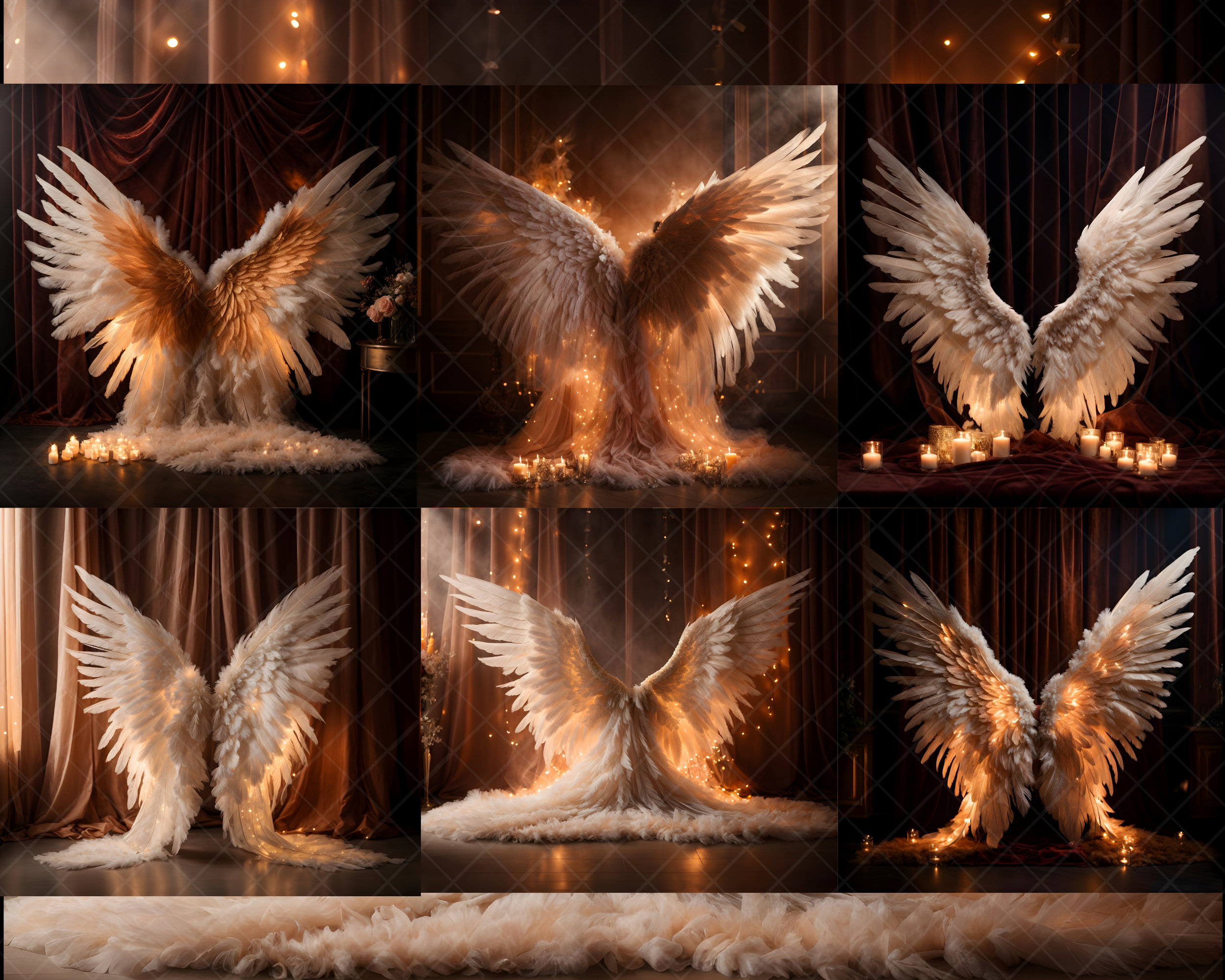 Wings Photography Digital Background, Photoshop Overlays Gift, Ethereal ...