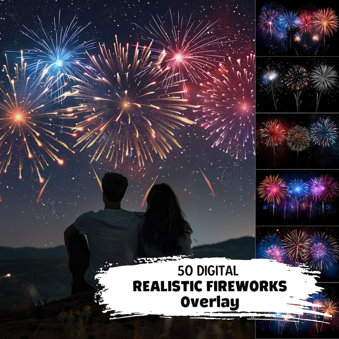50 Fireworks Overlays Backdrops PNG-JPG Fireworks Texture, Photoshop ...