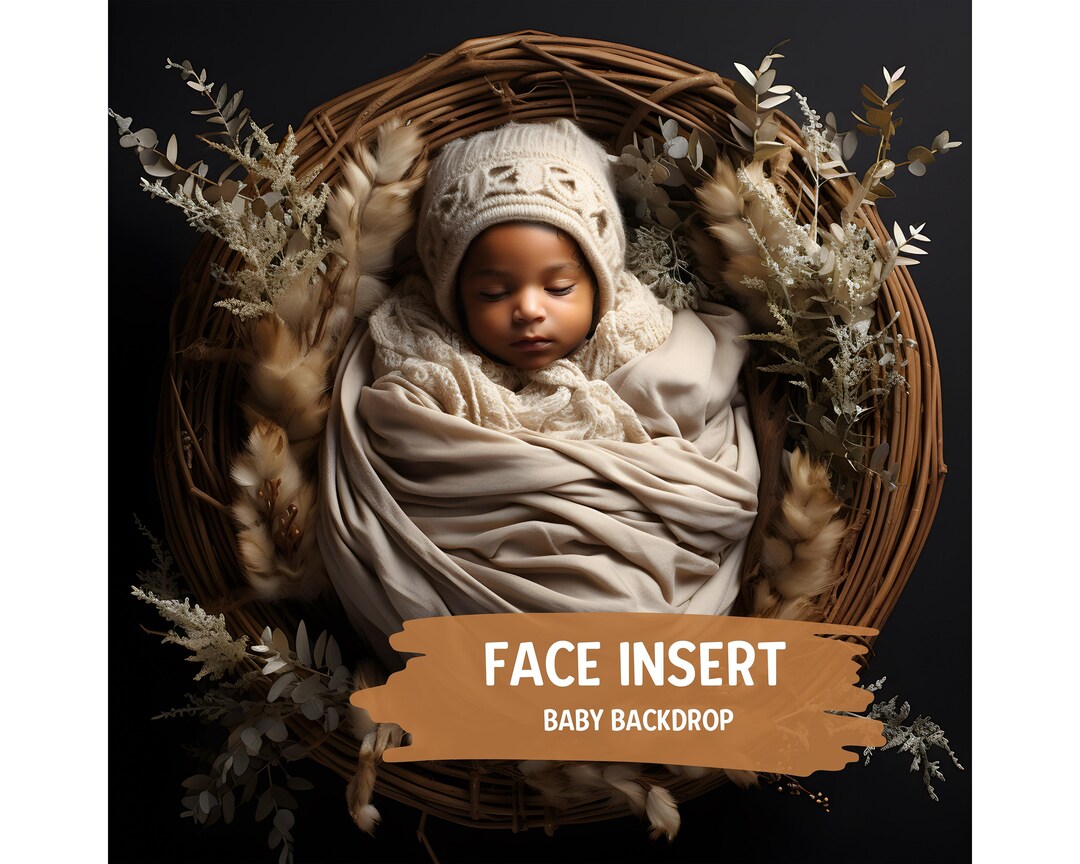 Newborn Face Insert Digital Backdrops, Photoshop Composite Digital ...