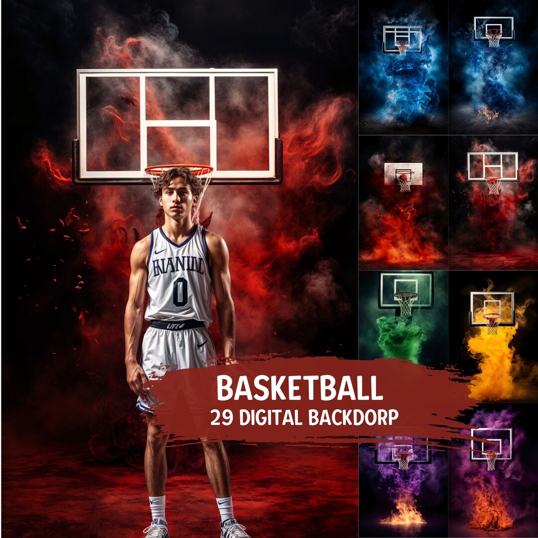 Basketball Digital Backdrop for Sports Photography School Basketball ...