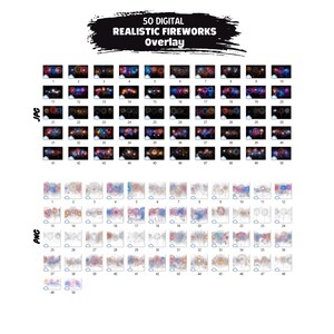 50 Fireworks Overlays Backdrops PNG-JPG Fireworks Texture, Photoshop ...