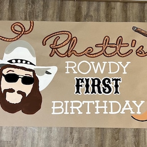 Hand Painted One Rowdy Western Banner: Custom Celebration Decor - Etsy