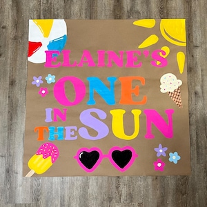 Hand Painted Summer Themed Birthday Banner: Custom Birthday, Shower ...