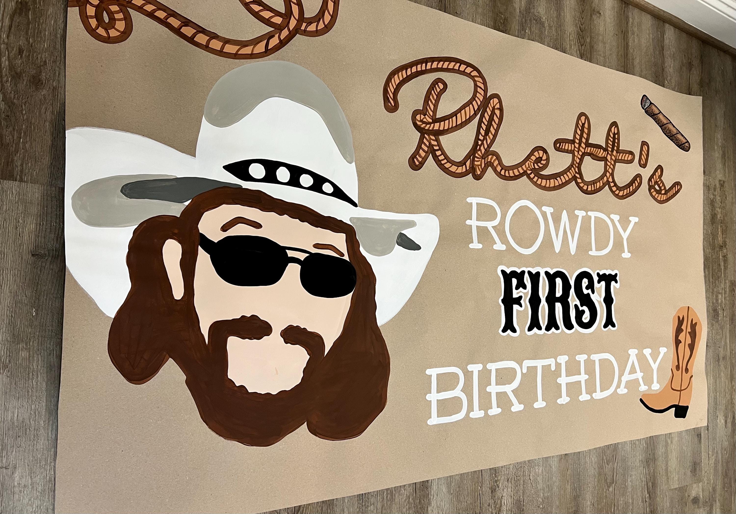 Hand Painted One Rowdy Western Banner: Custom Celebration Decor - Etsy