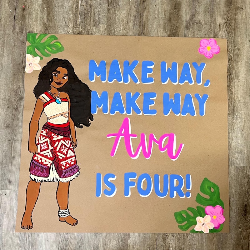 Moana Birthday Banner - Etsy