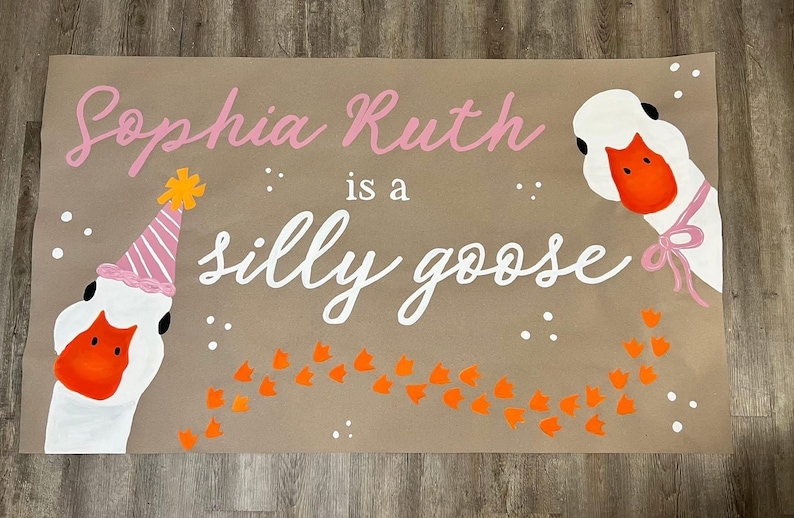 Hand Painted Banner: Birthday, Anniversary, Graduation, Baby Shower ...