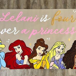 Hand-painted Princess Birthday Banner: Custom Party Decoration - Etsy