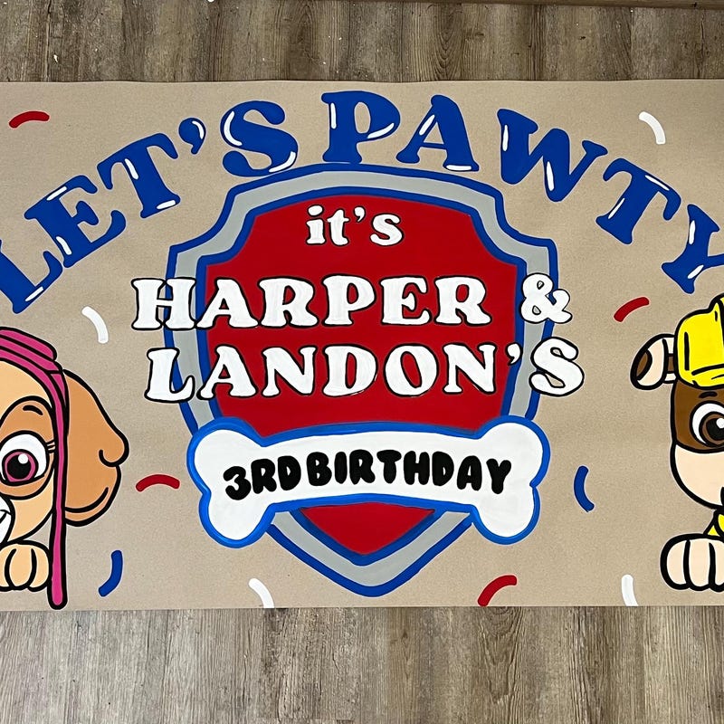 Paw Patrol Banner - Etsy