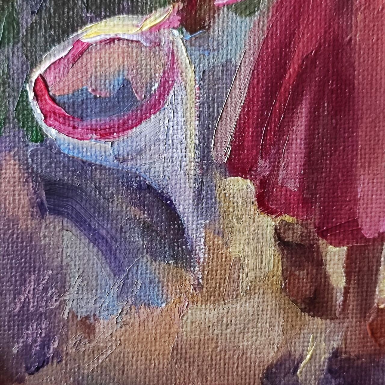 Little Girl is the Garden Original Oil Painting 5x7'' Cottagecore ...