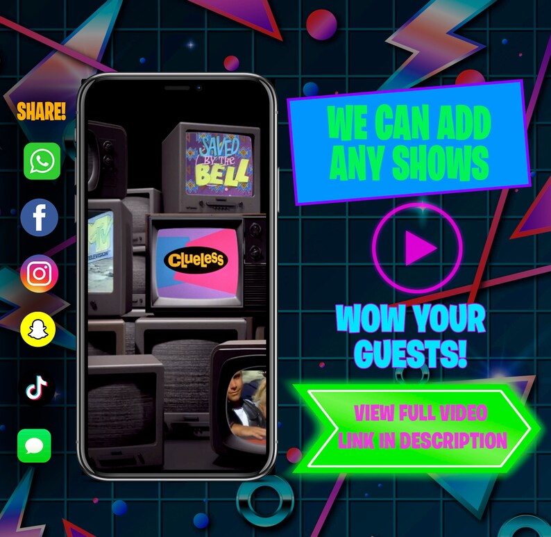 90s Party Invitation Animated Video Invite Back to the 90's for ...