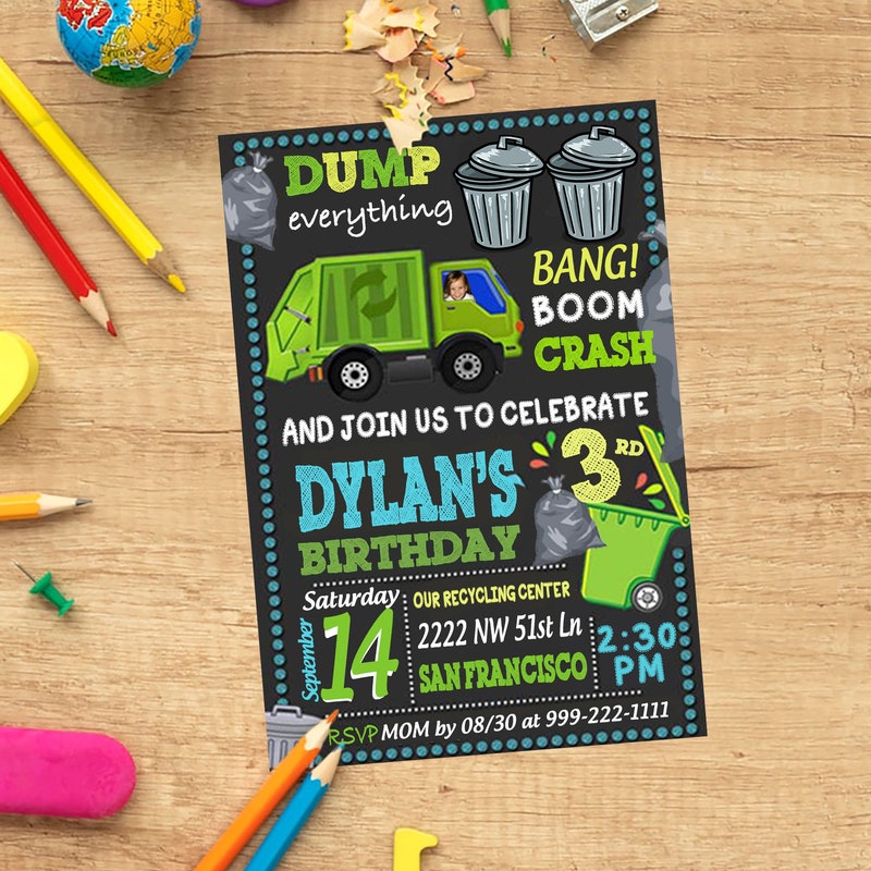Garbage Truck Birthday - Etsy
