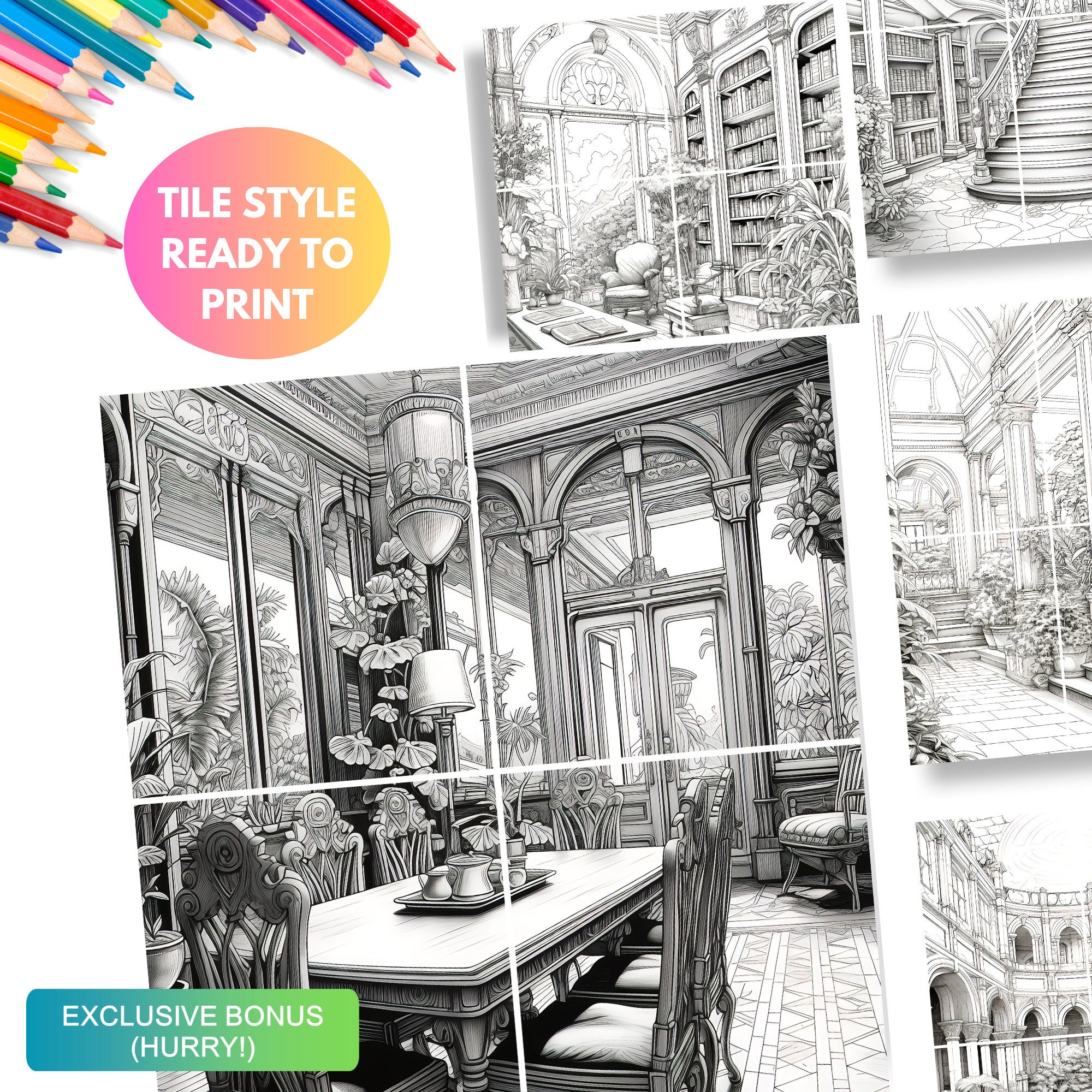 Unique Tile Coloring Pages 60high Definition Images House Interior ...