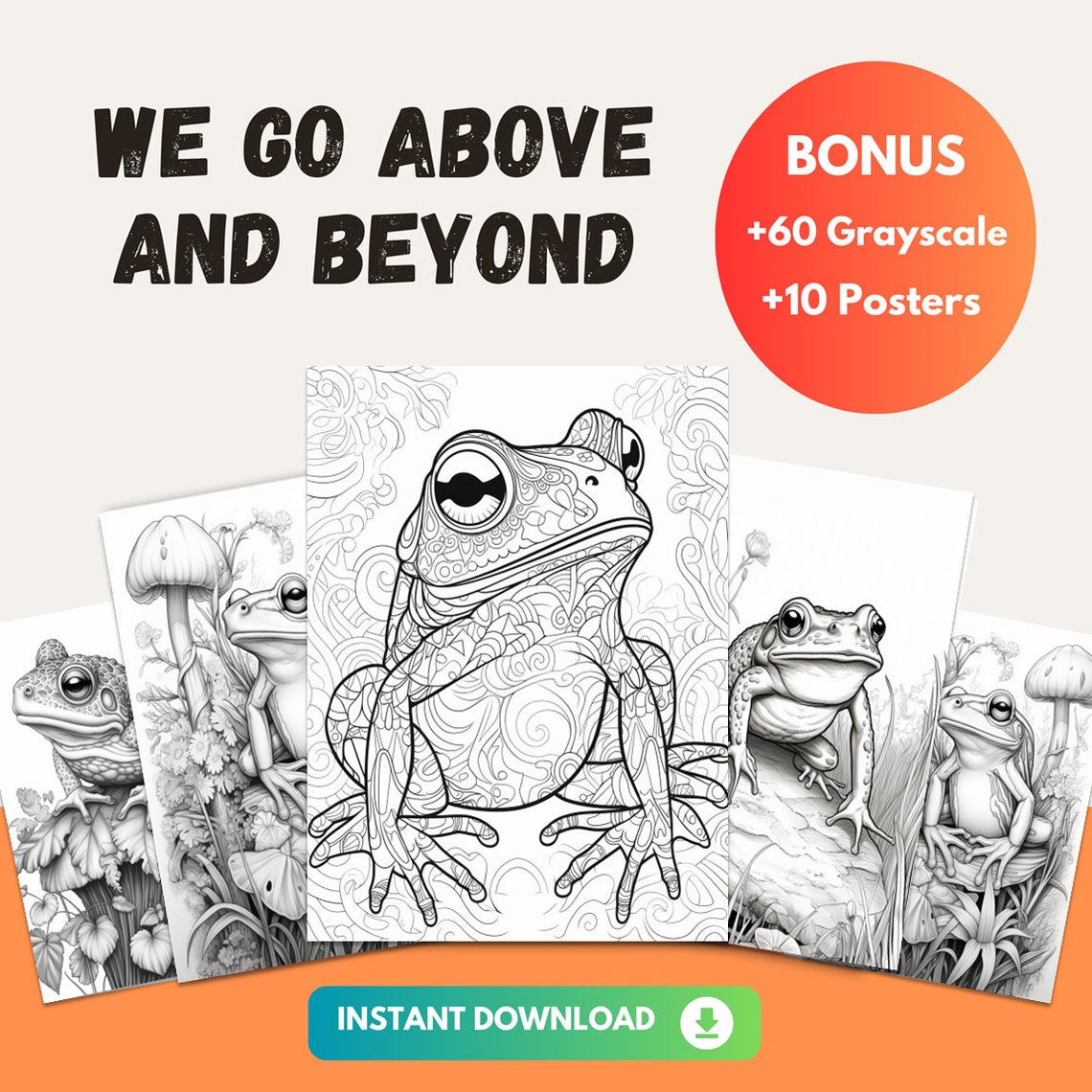 60 Frogs, Toads, Salamanders, Newts in the World of Amphibians Coloring ...