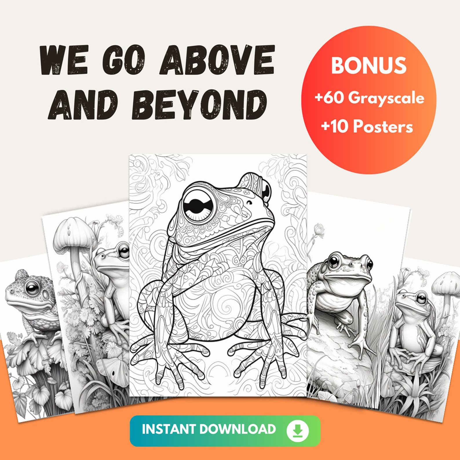 60 Frogs, Toads, Salamanders, Newts in the World of Amphibians Coloring ...