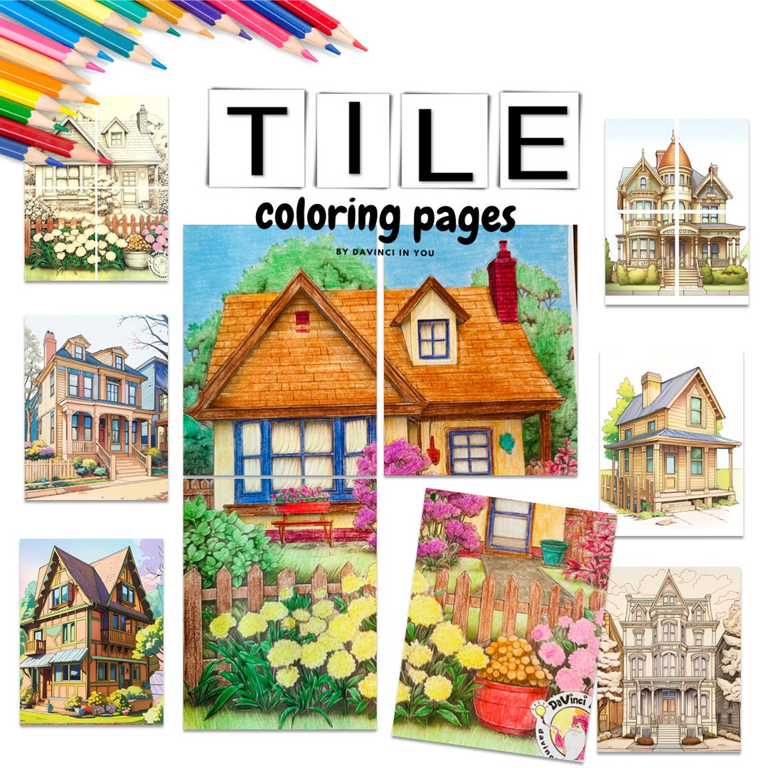 60 Centuries of Architecture Coloring Sheets for Kids & Adults With ...