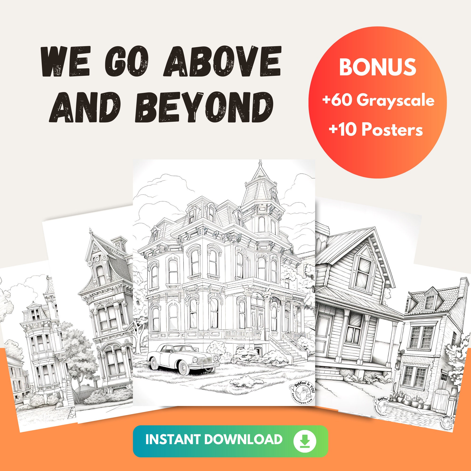 60 Centuries of Architecture Coloring Sheets for Kids & Adults With ...