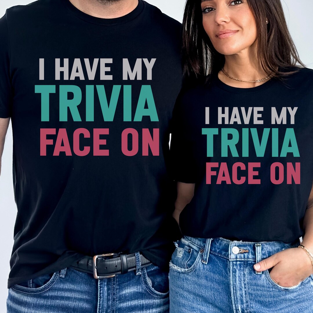Trivia Face Cotton T-shirt, Family Game Night Tee - Etsy
