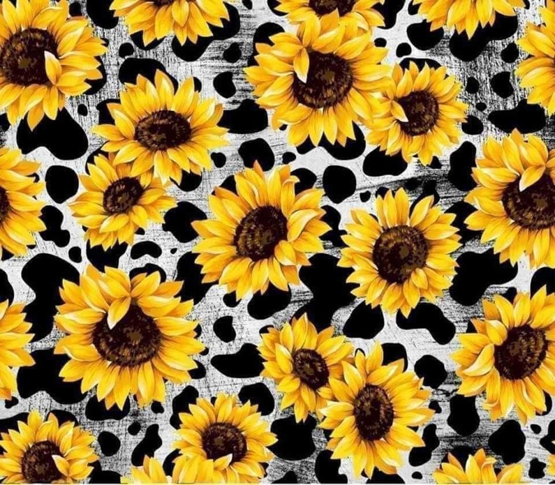 Cow Print Sunflowers Tumbler Wrap - Etsy