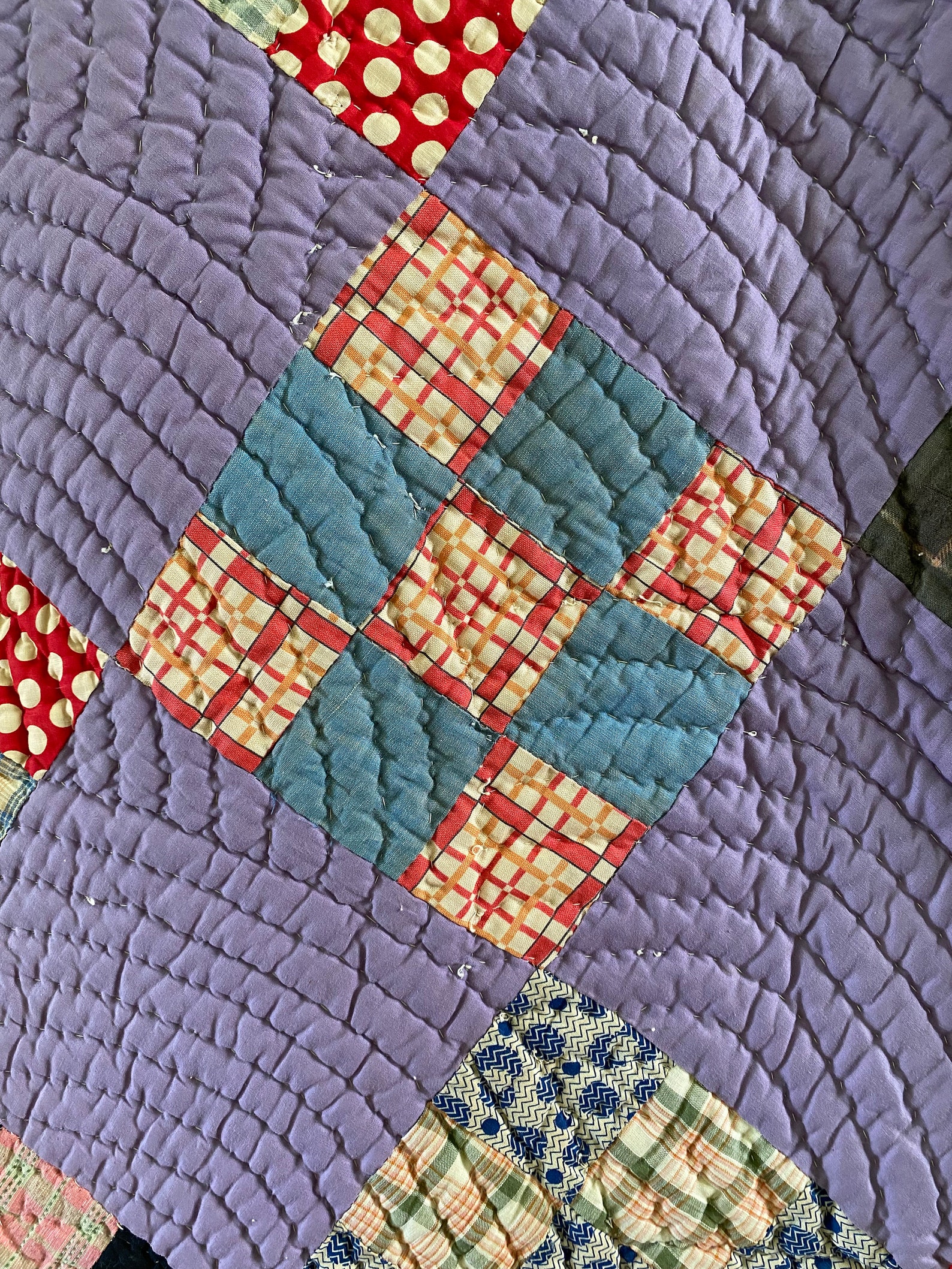 Vintage Quilt 9 Patch on Point - Etsy