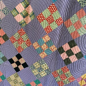 Vintage Quilt 9 Patch on Point - Etsy