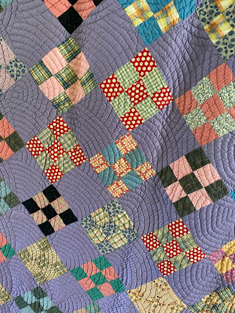 Vintage Quilt 9 Patch on Point - Etsy