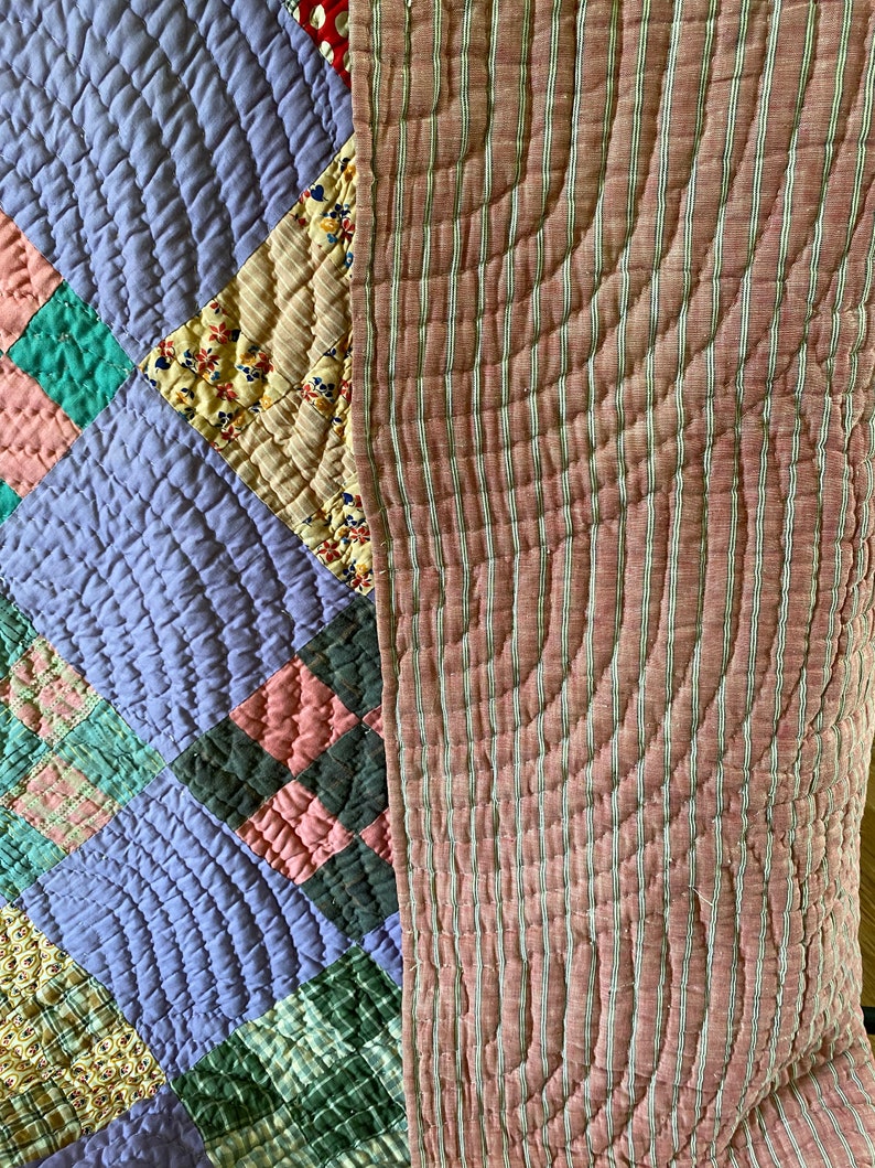 Vintage Quilt 9 Patch on Point - Etsy