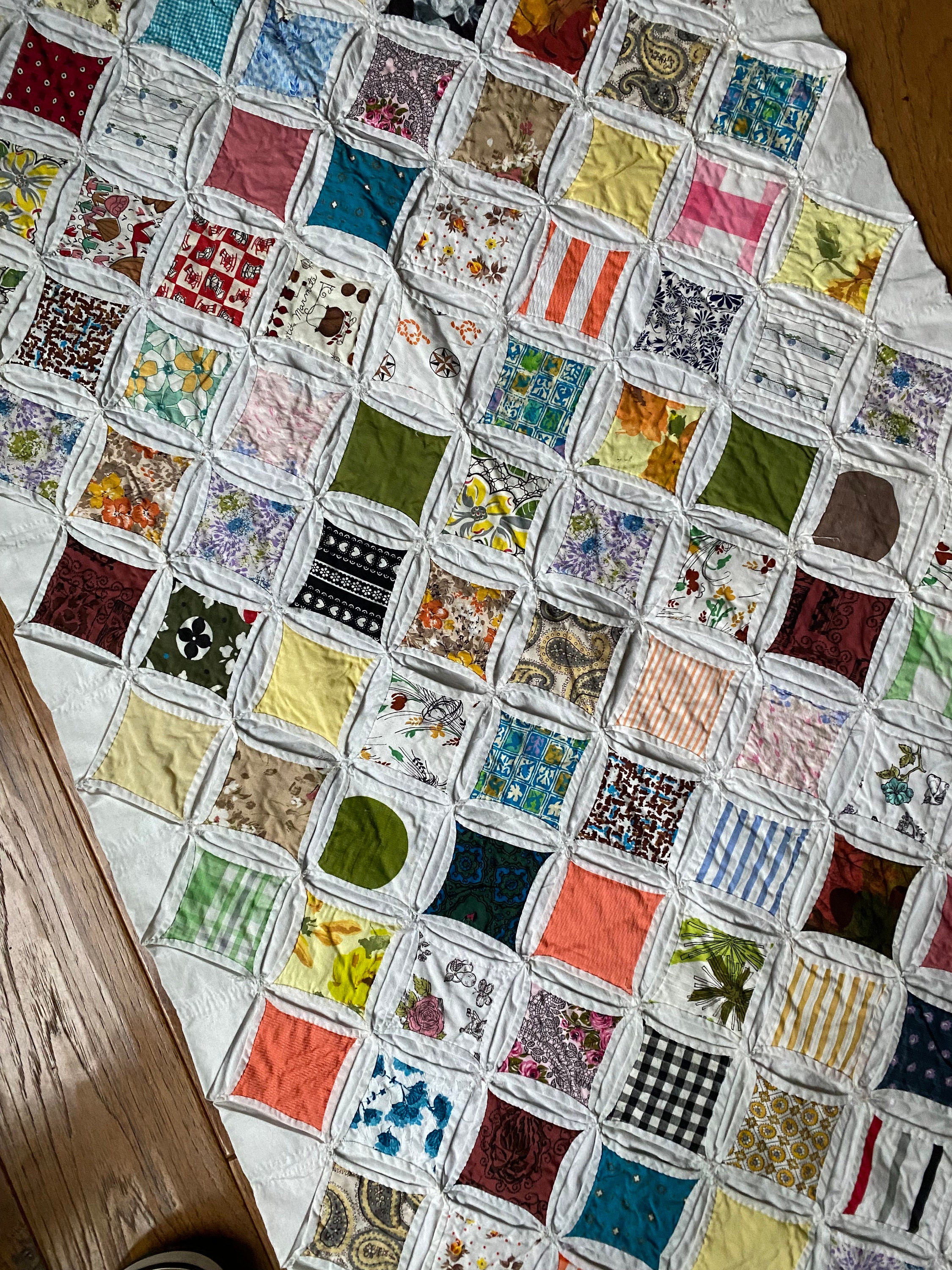 Vintage Quilt Cathedral Windows Pattern - Etsy