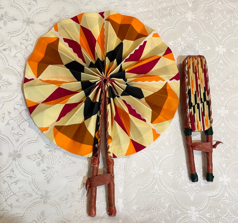 African Kente Folding Hand Fan - Etsy