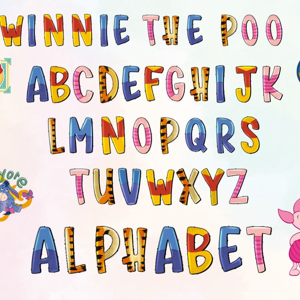 Winnie Pooh Letters - Etsy