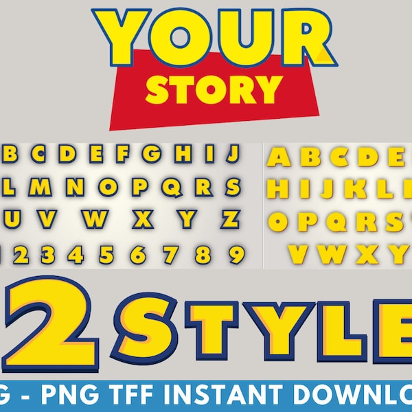 Toy Story Font Alphabet - Etsy