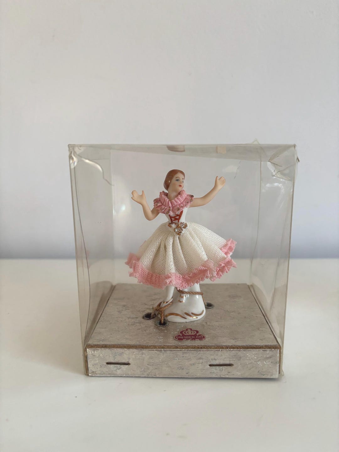 Vintage Dresden Art German Ballerina 2.75 Porcelain Lace Skirt C1960s ...