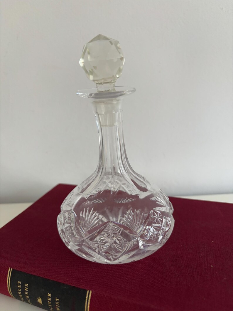 Vintage Cut Lead Crystal Decanter – Hobstar & Fan Design - Etsy Australia