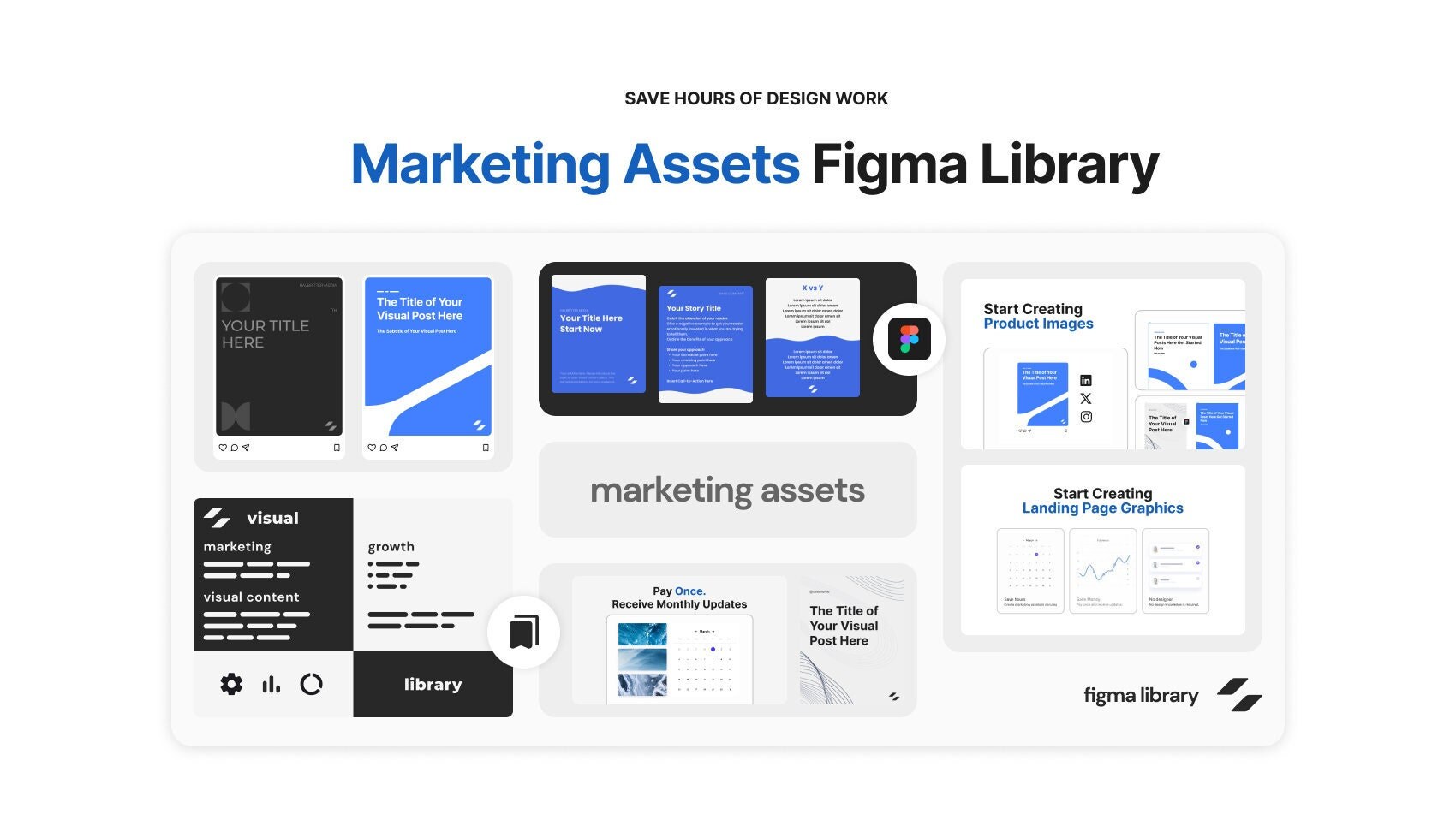 Marketing Assets Figma Library - Templates for Landing Pages, Product ...