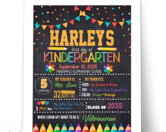 Editable First Day of Pre Kindergarten School Sign Printable ...