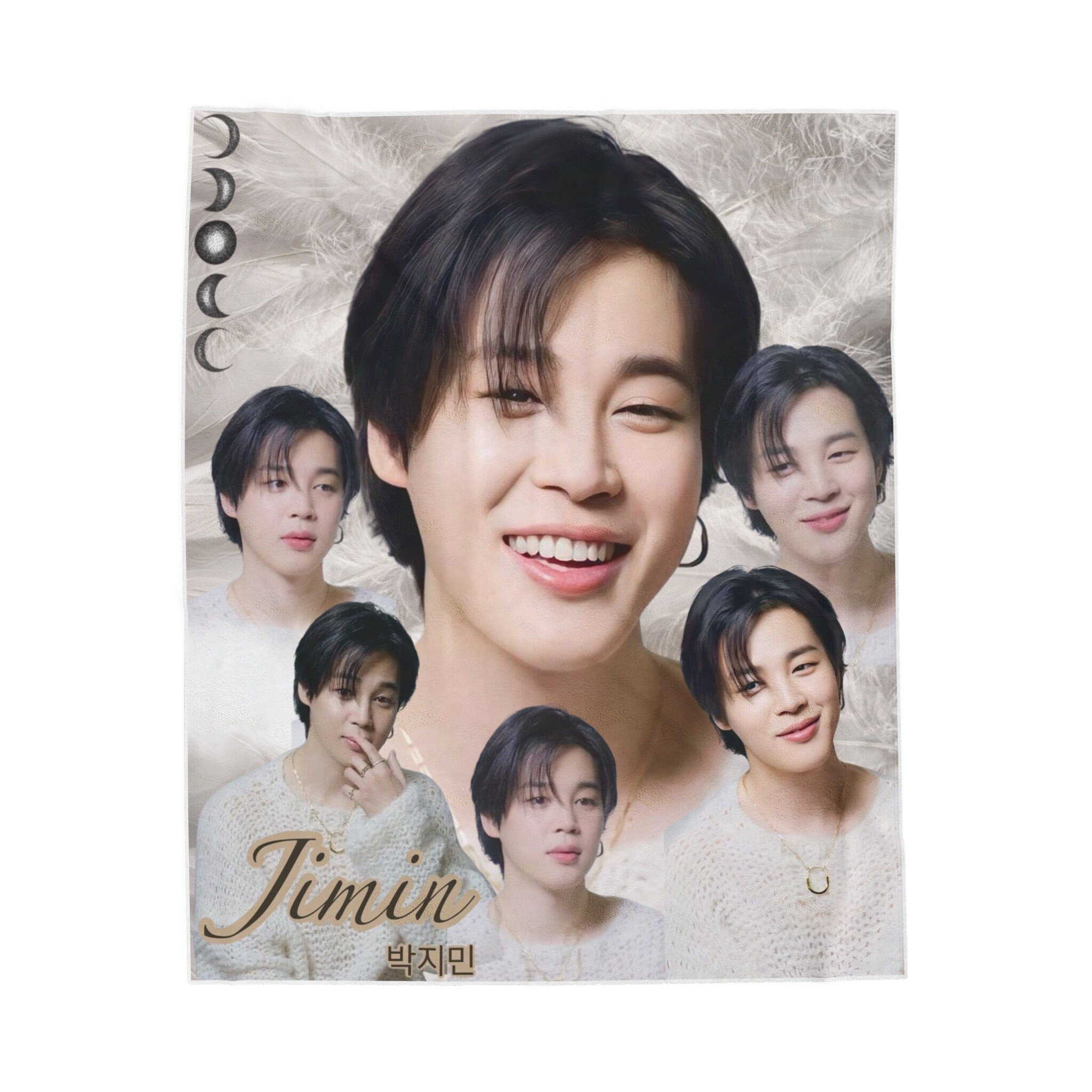 Jimin Photos Blanket, BTS Blanket, Baby Mochi Velveteen Blanket, Korean ...