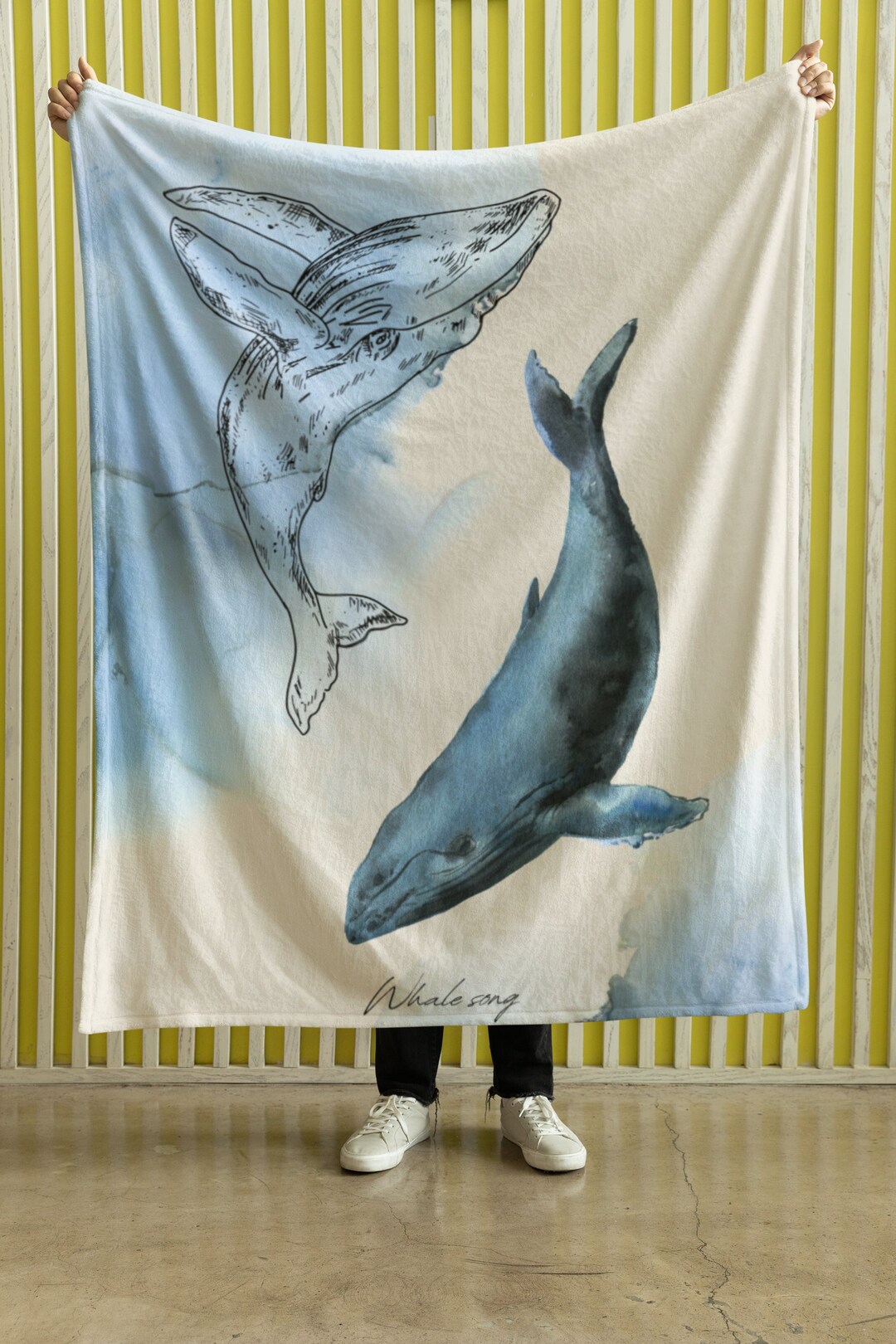 Blue Whales Blanket, Whale Lover Blanket, Marine Biologist Gift, Save ...